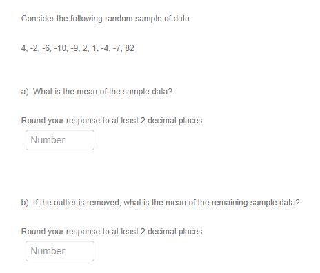 Solved Consider the following random sample of data: | Chegg.com