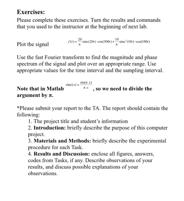 Exercises: Please complete these exercises. Turn the | Chegg.com