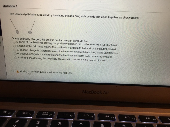 Solved Question 1 Two identical pith balls supported by | Chegg.com