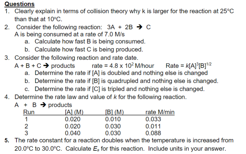 Solved Questions 1. Clearly explain in terms of collision | Chegg.com