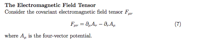 Solved The Electromagnetic Field Tensor Consider the | Chegg.com