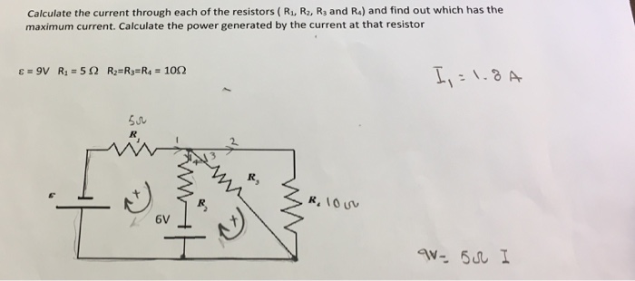 Solved Calculate the current through each of the resistors ( | Chegg.com