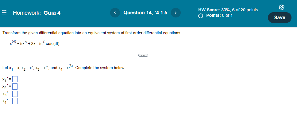 Solved = Homework: Guia 4 Question 13, *3.5.4 O Points: 0 of | Chegg.com