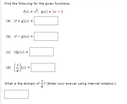 Solved Find the following for the given | Chegg.com