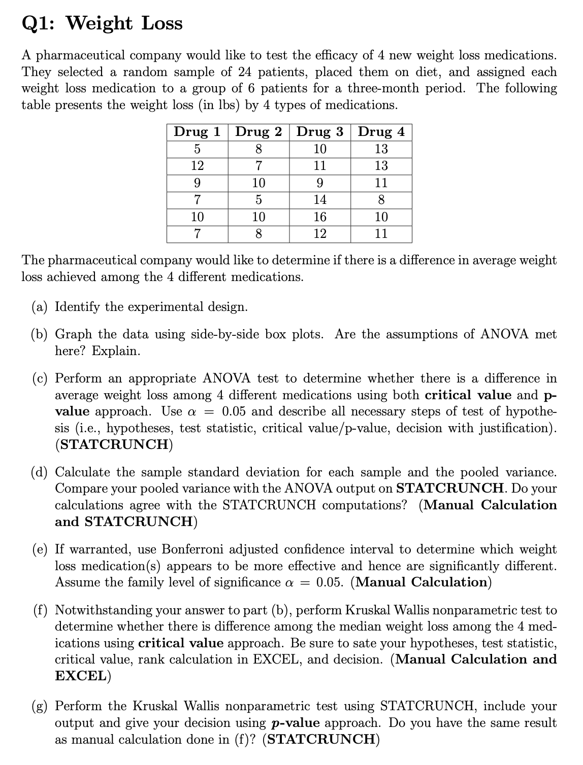 Solved I need help about this exercise in Statistics, thanks | Chegg.com