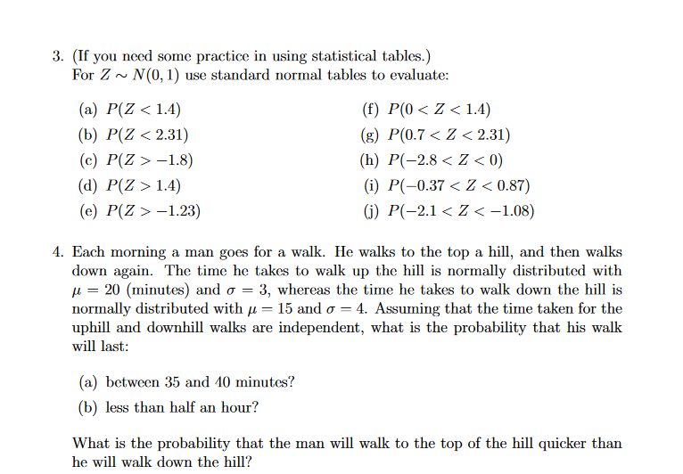 Solved 3. (If you need some practice in using statistical | Chegg.com