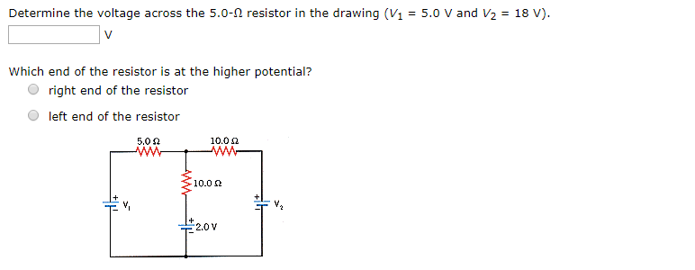 Solved Determine the voltage across the 5.0-Ω resistor in | Chegg.com