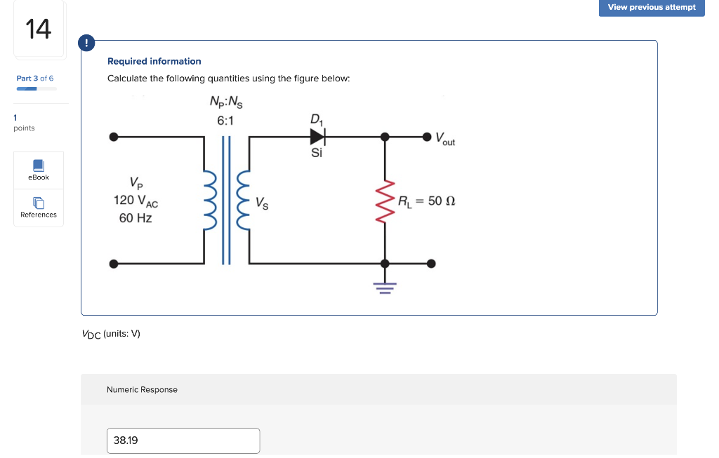 Solved View previous attempt 14 Required information Part 3 | Chegg.com