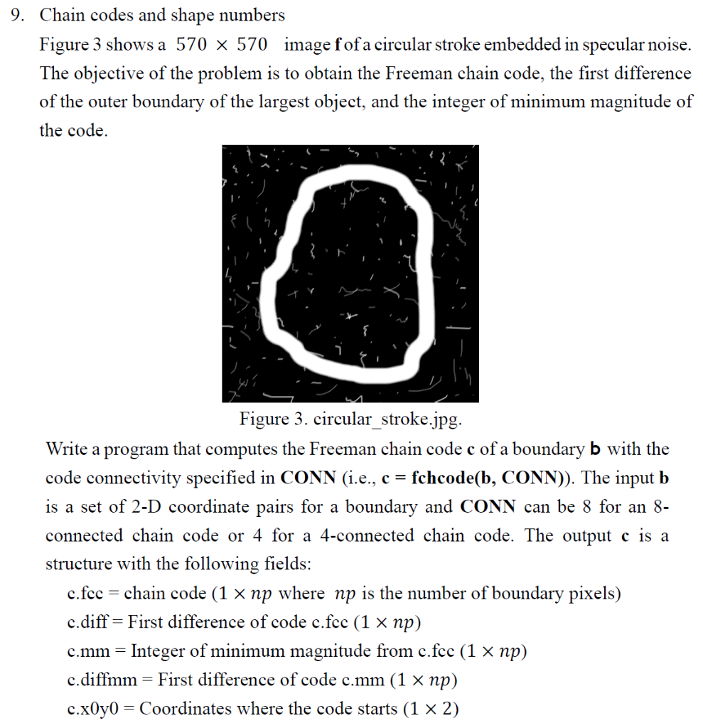 9. Chain codes and shape numbers Figure 3 shows a 570 | Chegg.com