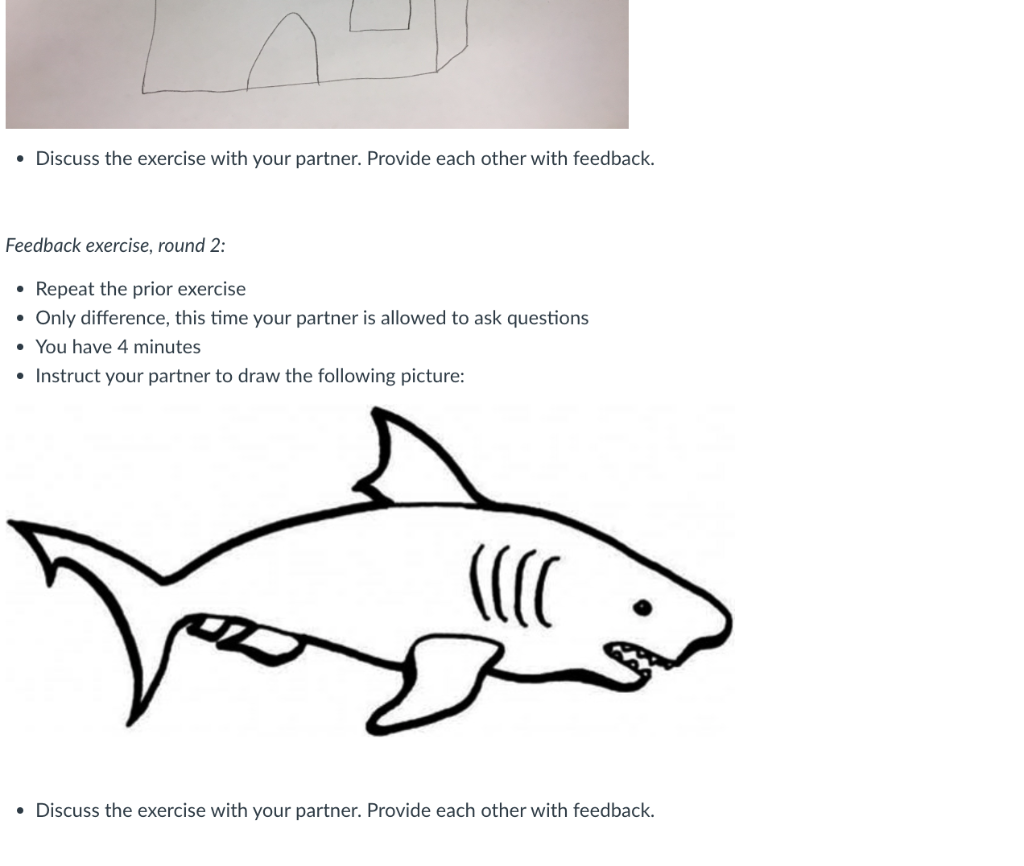 History \& effective feedback: Feedback exercise A - | Chegg.com
