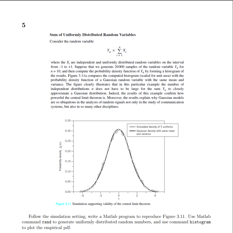 Sum of Uniformly Distributed Random Variables | Chegg.com