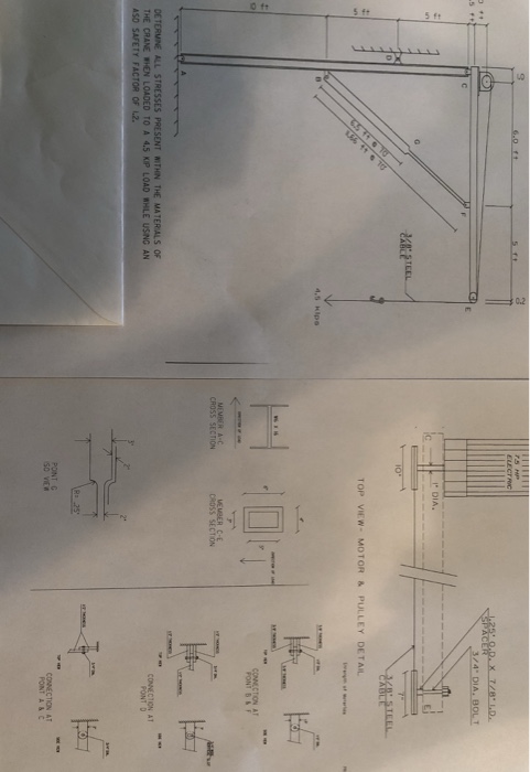 DIA TOP VIEW-MOTOR & PULLEY DETAL. CROSS SECTION | Chegg.com