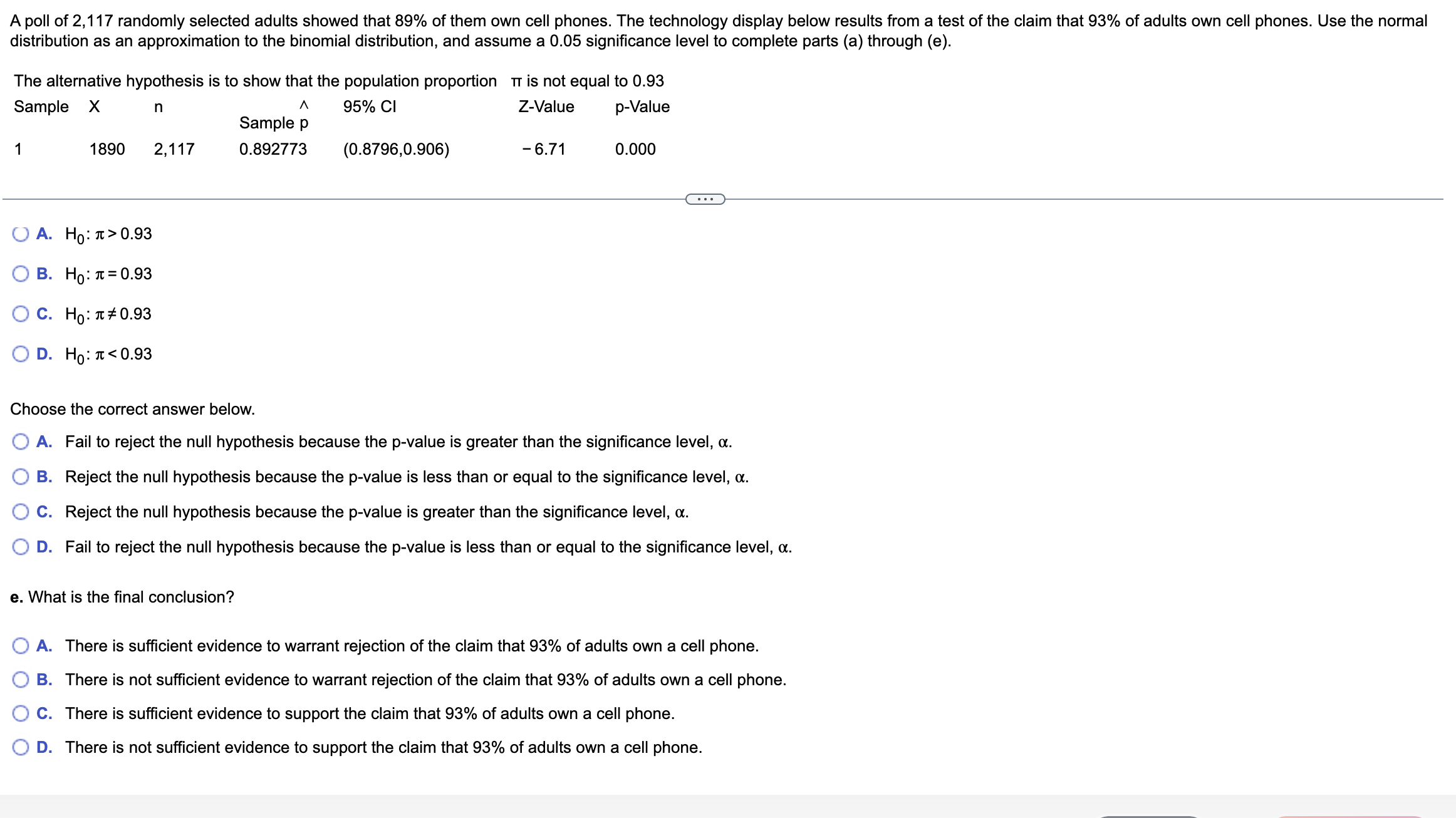 Solved A Is The Test Two Tailed Left Tailed Or 6633