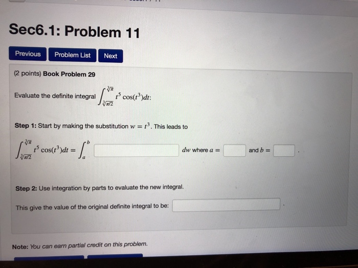 Solved Sec6.1: Problem 11 Previous Problem List Next (2 | Chegg.com