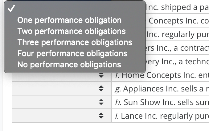 Identifying the Number of Performance Obligations | Chegg.com