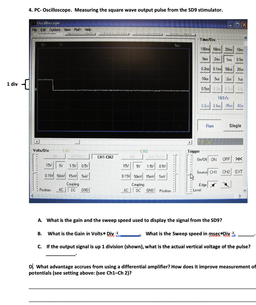 Solved 4. PC- Oscilloscope. Measuring the square wave output | Chegg.com