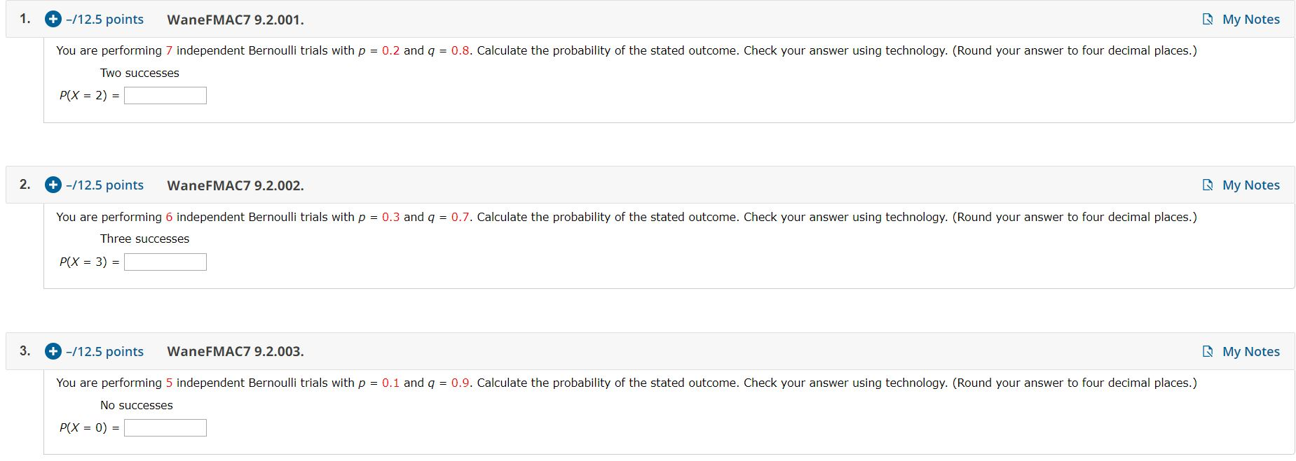 Solved -/12.5 points WaneFMAC7 9.2.001 My Notes 1 You are | Chegg.com