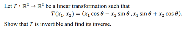Solved Let T:R2→R2 be a linear transformation such that | Chegg.com