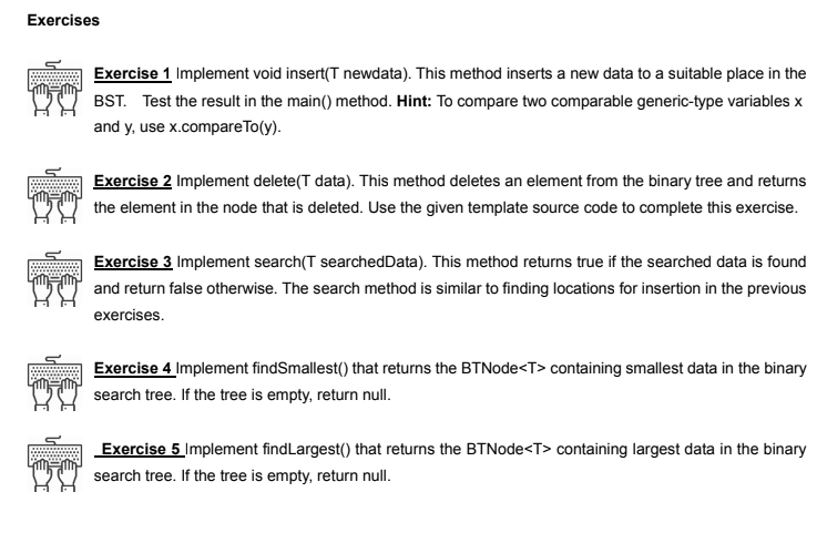 Solved BTNode.java public class BTNode { T | Chegg.com