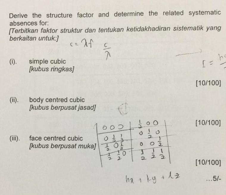 Solved Derive the structure factor and determine the related | Chegg.com