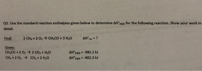 Solved Q4. Another way to calculate AH values that cannot be | Chegg.com