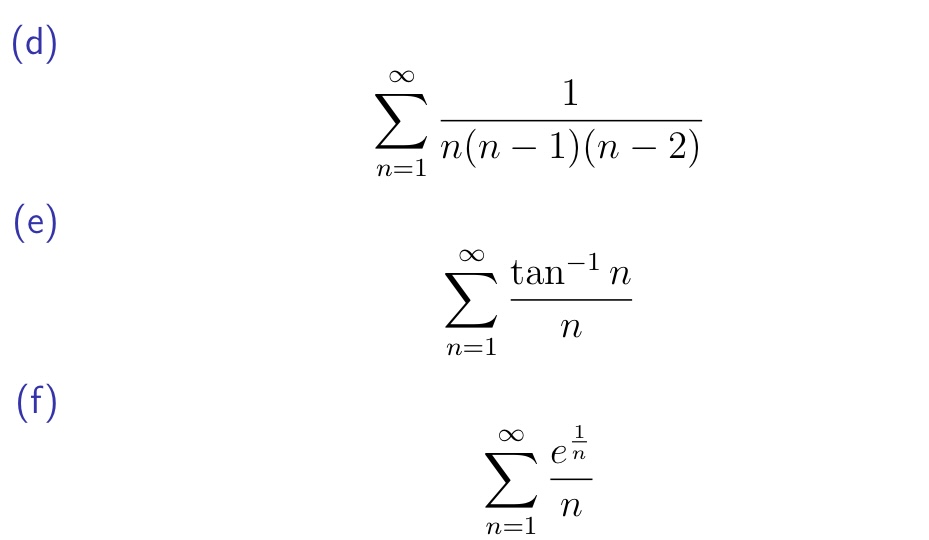 Solved Use (Direct) Comparison Test or Limit Comparison Test | Chegg.com