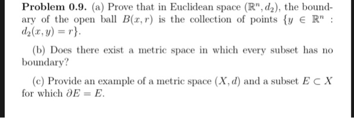 Solved Problem 0.9. (a) Prove that in Euclidean space (R", | Chegg.com