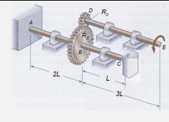 Solved The parallel shaft system shown supports a torque of | Chegg.com