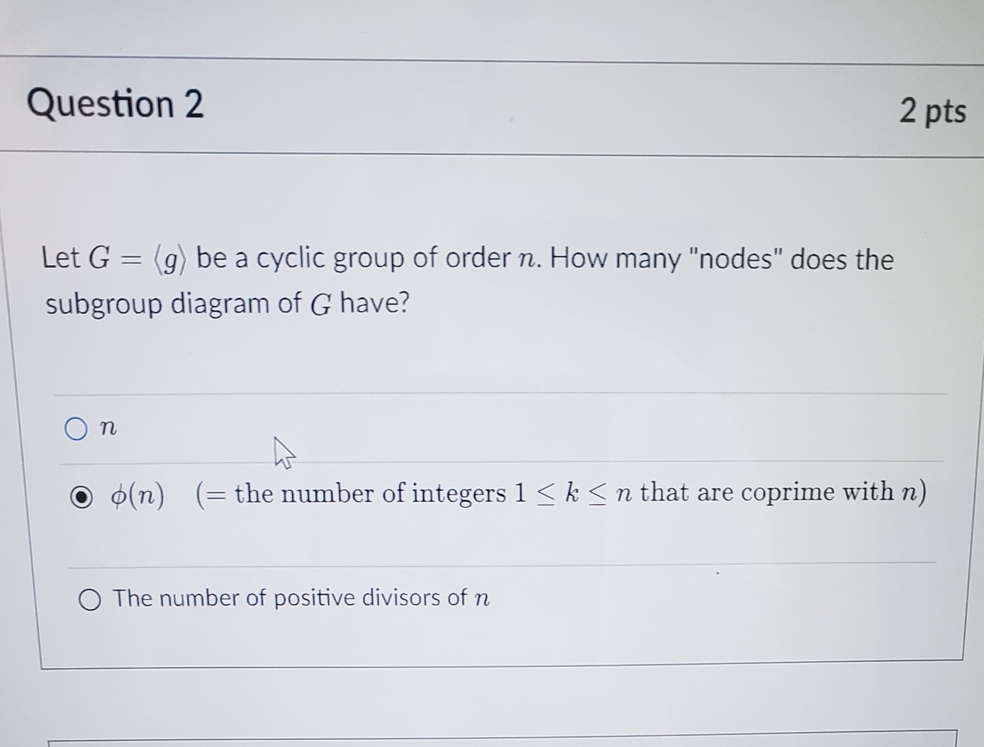 Solved Let G = 〈 g 〉 be a cyclic group of order n . How | Chegg.com