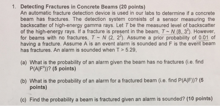 Solved An Automatic Fracture Detection Device Is Used In Our
