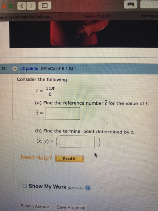 Solved ansing Community College News- myLCC 12. -/2 points | Chegg.com