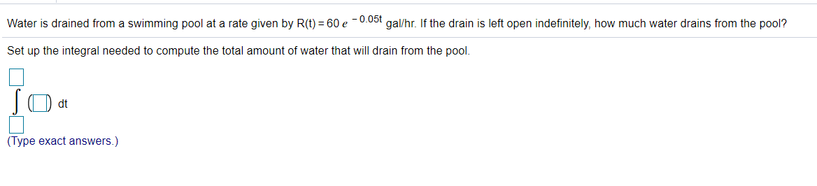 Solved Water is drained from a swimming pool at a rate given | Chegg.com