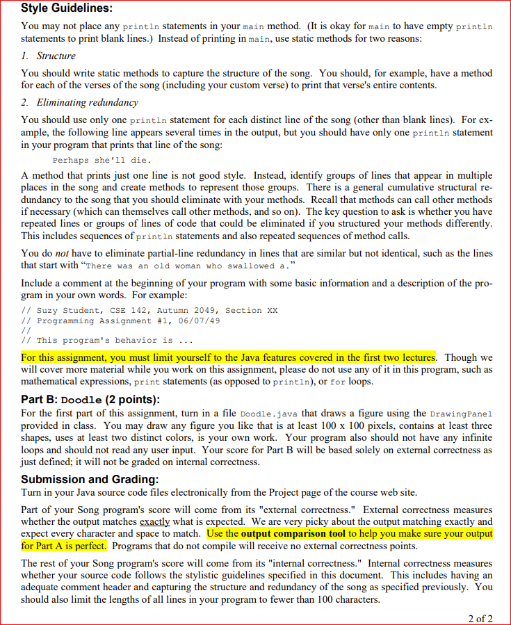 Perhaps she'll die. CS& 141, Spring 2022 Programming | Chegg.com
