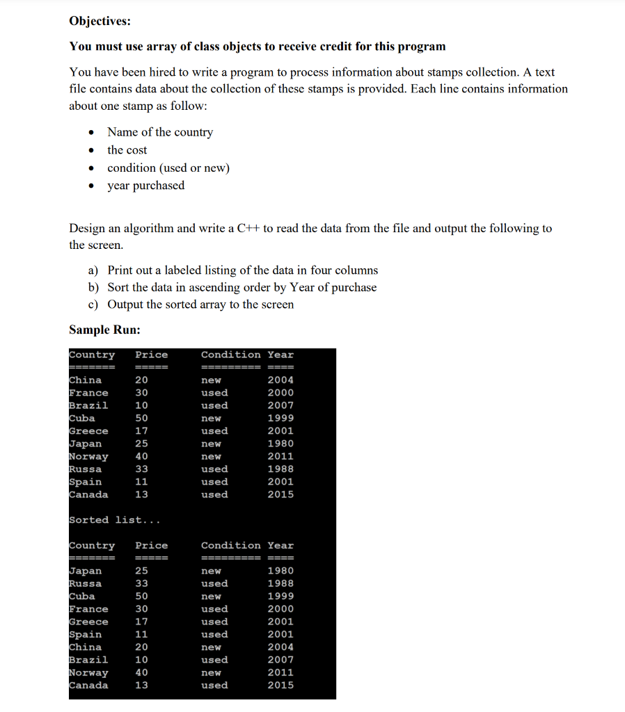Solved I need help writing a C++ program. China 20 | Chegg.com
