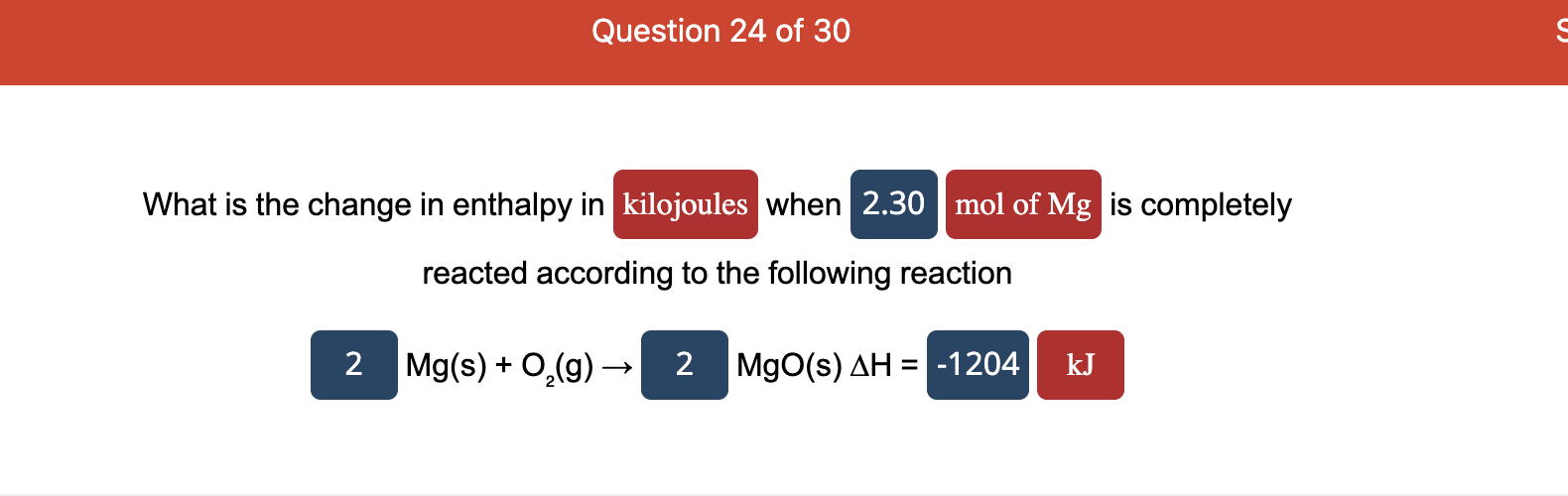 Solved What is the change in enthalpy inwhen 2.30is | Chegg.com