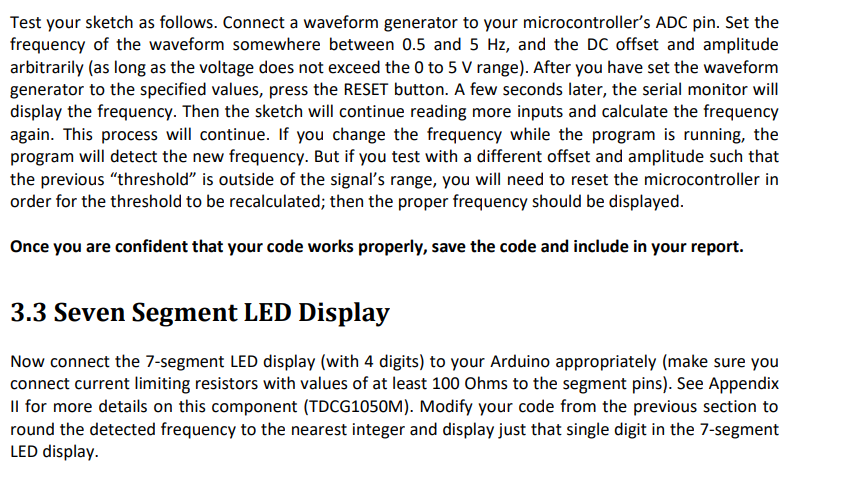 Exercise 3: Frequency Detector with Display In this | Chegg.com