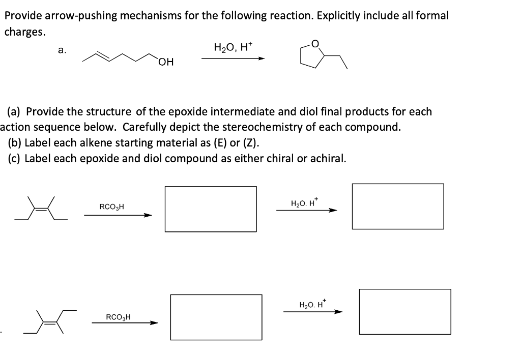 Solved Provide arrow-pushing mechanisms for the following | Chegg.com
