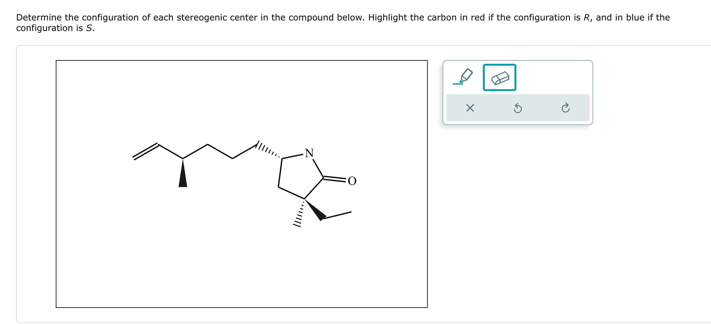 Solved Determine the configuration of each stereogenic | Chegg.com