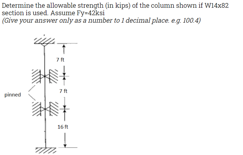 Solved Determine the allowable strength (in kips) of the | Chegg.com