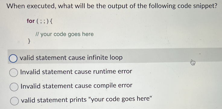 Solved When executed, what will be the output of the | Chegg.com
