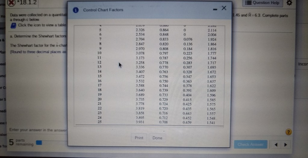 Solved Data were collected on a quantitative measure with a | Chegg.com