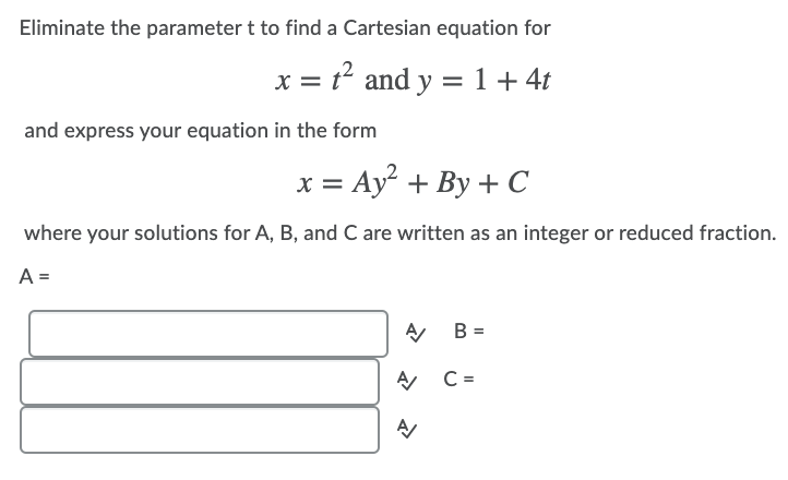 Solved Match the graphs of the equations x = f(t) and y = | Chegg.com