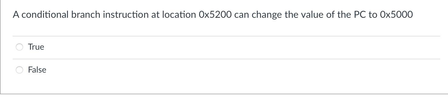 Solved A conditional branch instruction at location Ox5200 | Chegg.com