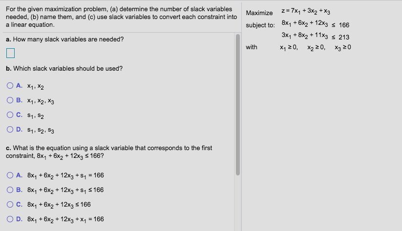 Solved For the given maximization problem, (a) determine the | Chegg.com