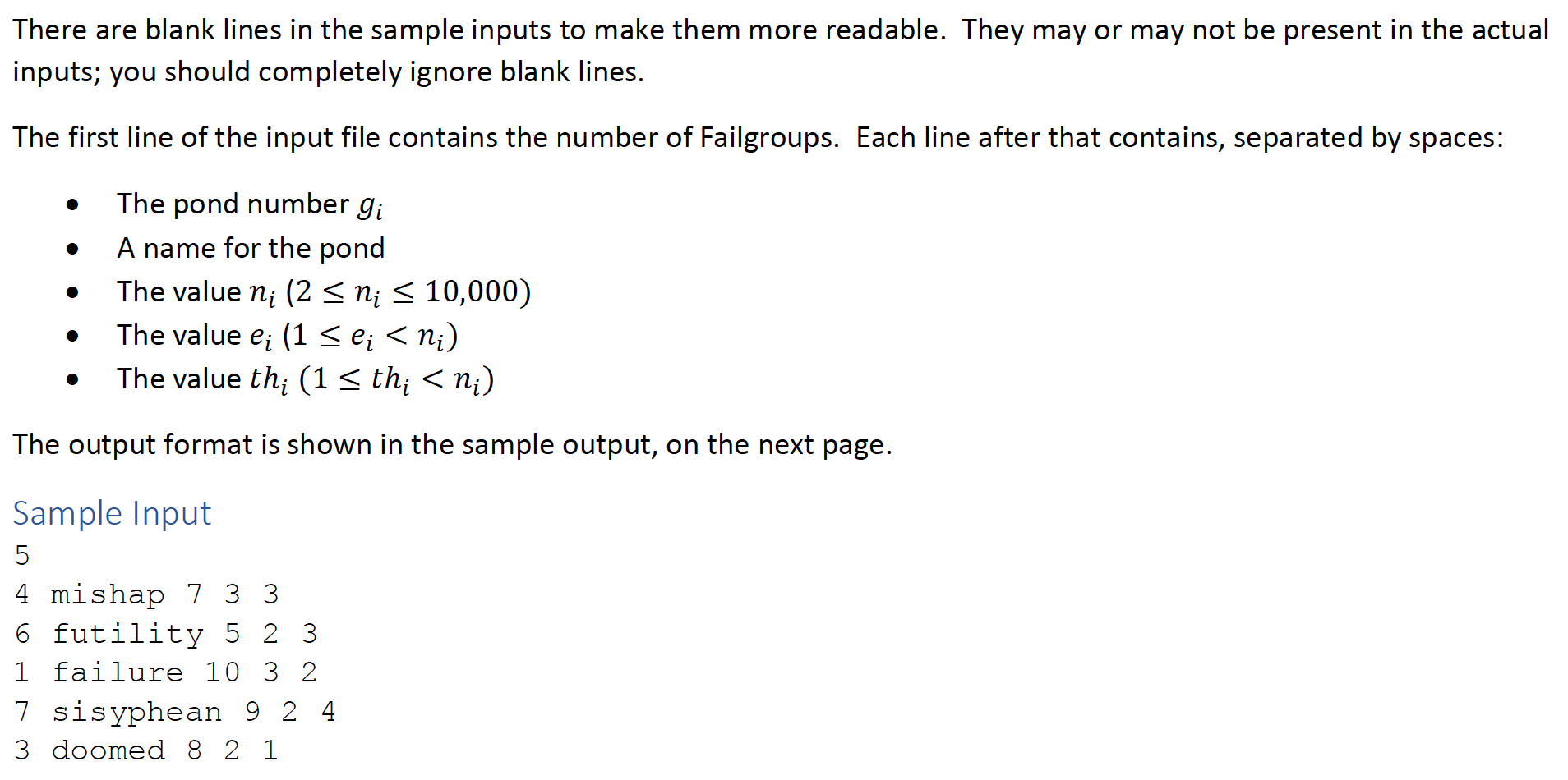 Details Failfish are small monsters that eat only | Chegg.com