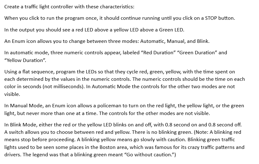 Solved Create a traffic light controller with these | Chegg.com