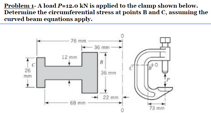 Solved SOLVE THE CIRCUMFERENTIAL STRESS AT POINTS B AND C, | Chegg.com