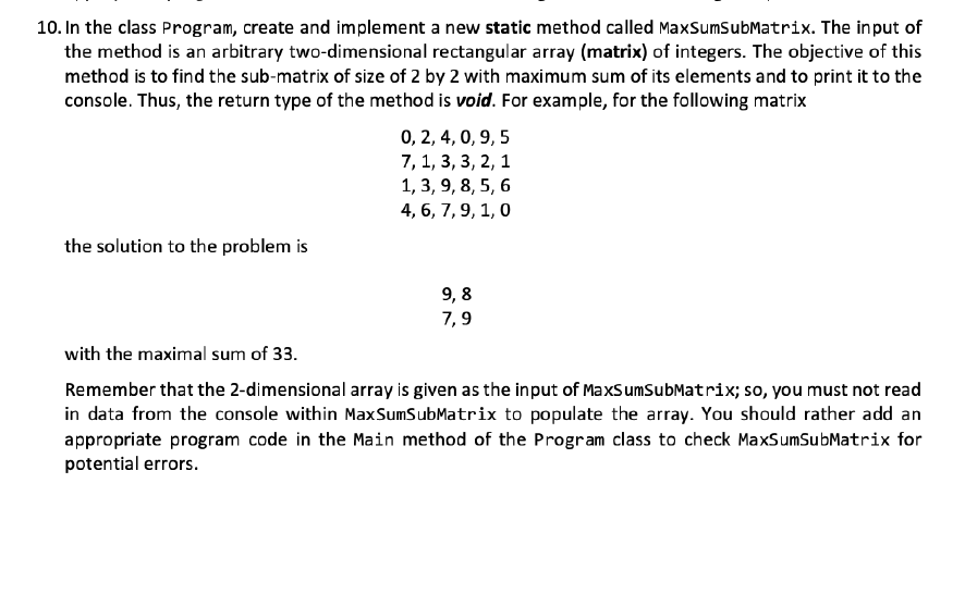 Solved i need to be able to answer this question in c# 2022 | Chegg.com