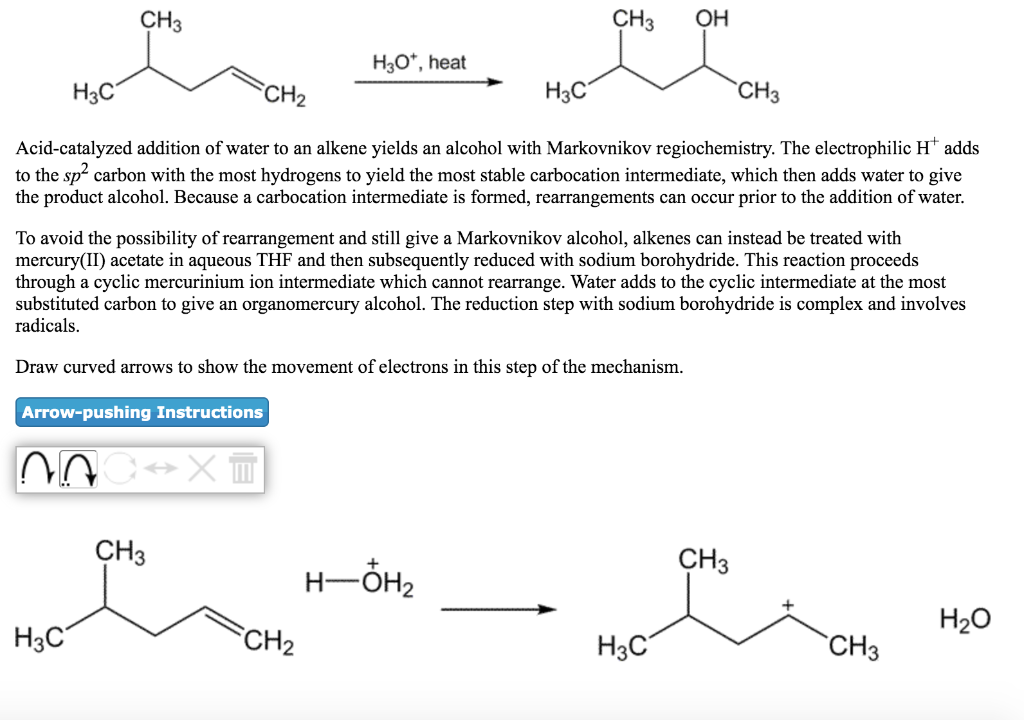 Solved CH3 CH3 OH H30*, heat meer H3C CH2 H3C CH3 | Chegg.com