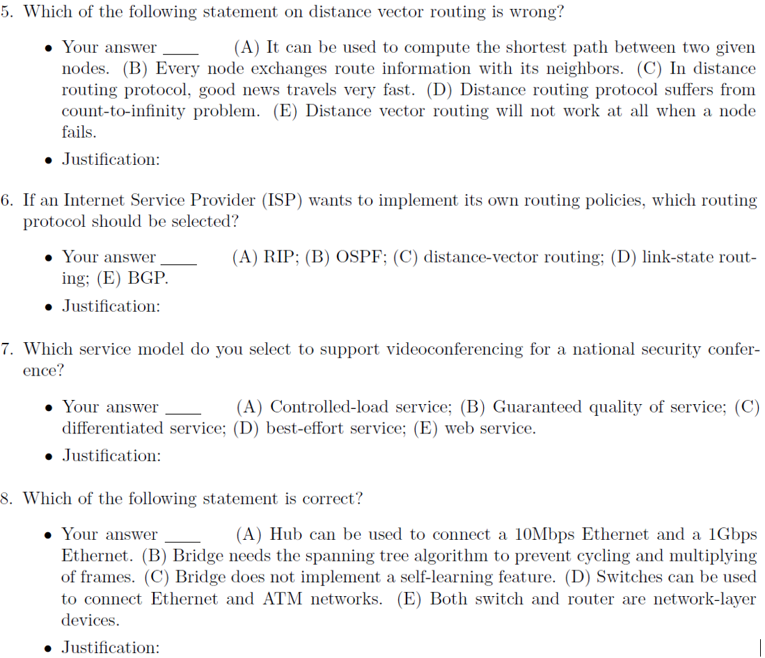 Solved 5. Which of the following statement on distance | Chegg.com